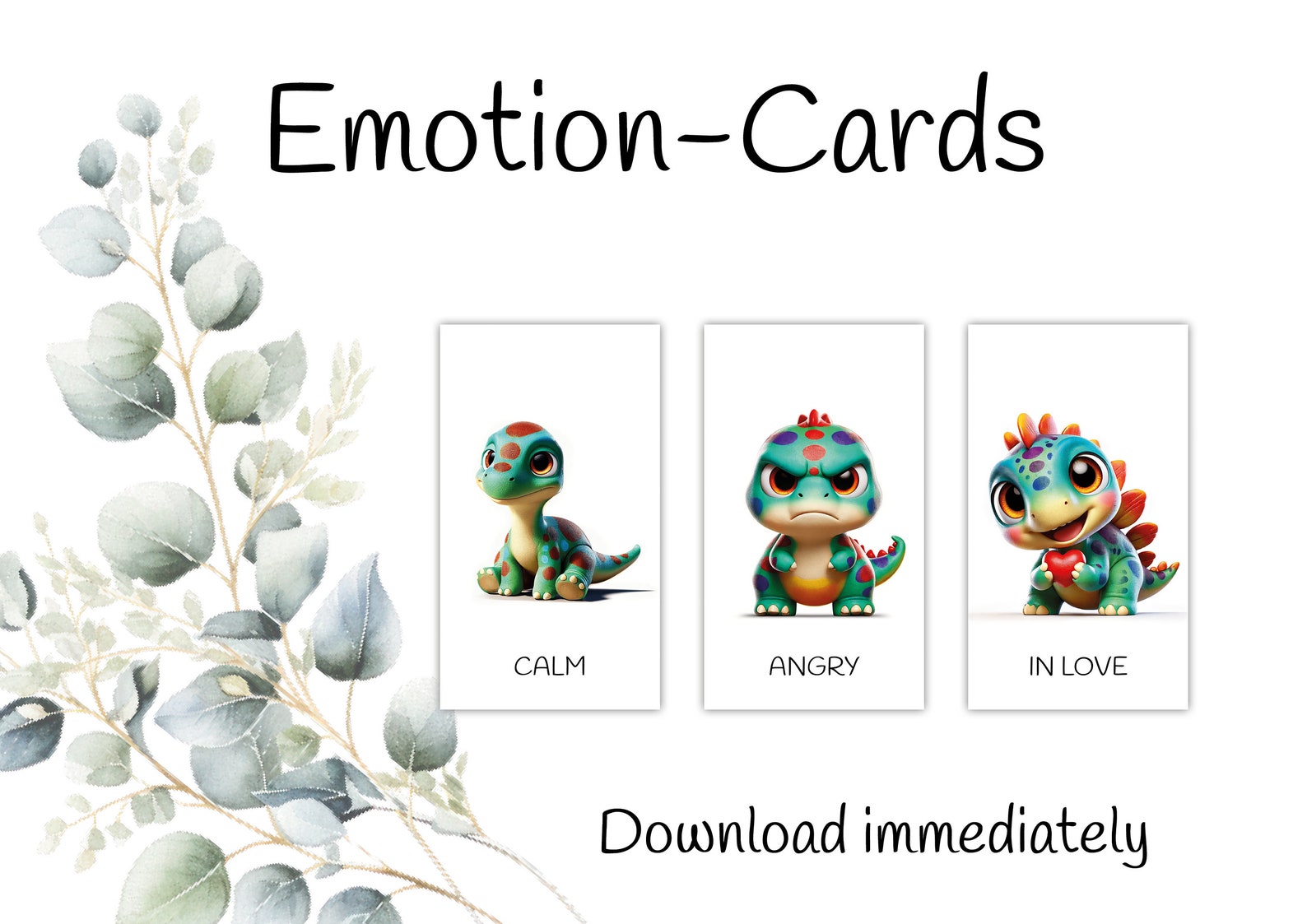 14 Dinosaur Emotion Cards | Emotion Cards | Dinosaur | Learning Cards ...