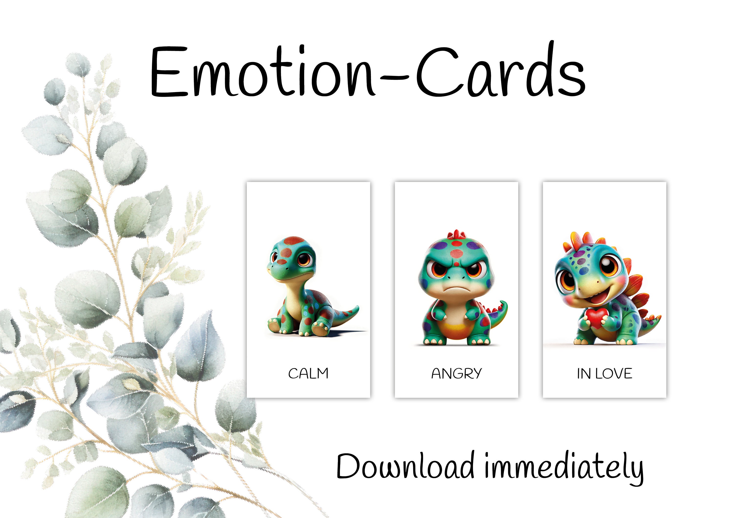 14 Dinosaur Emotion Cards | Emotion Cards | Dinosaur | Learning Cards ...