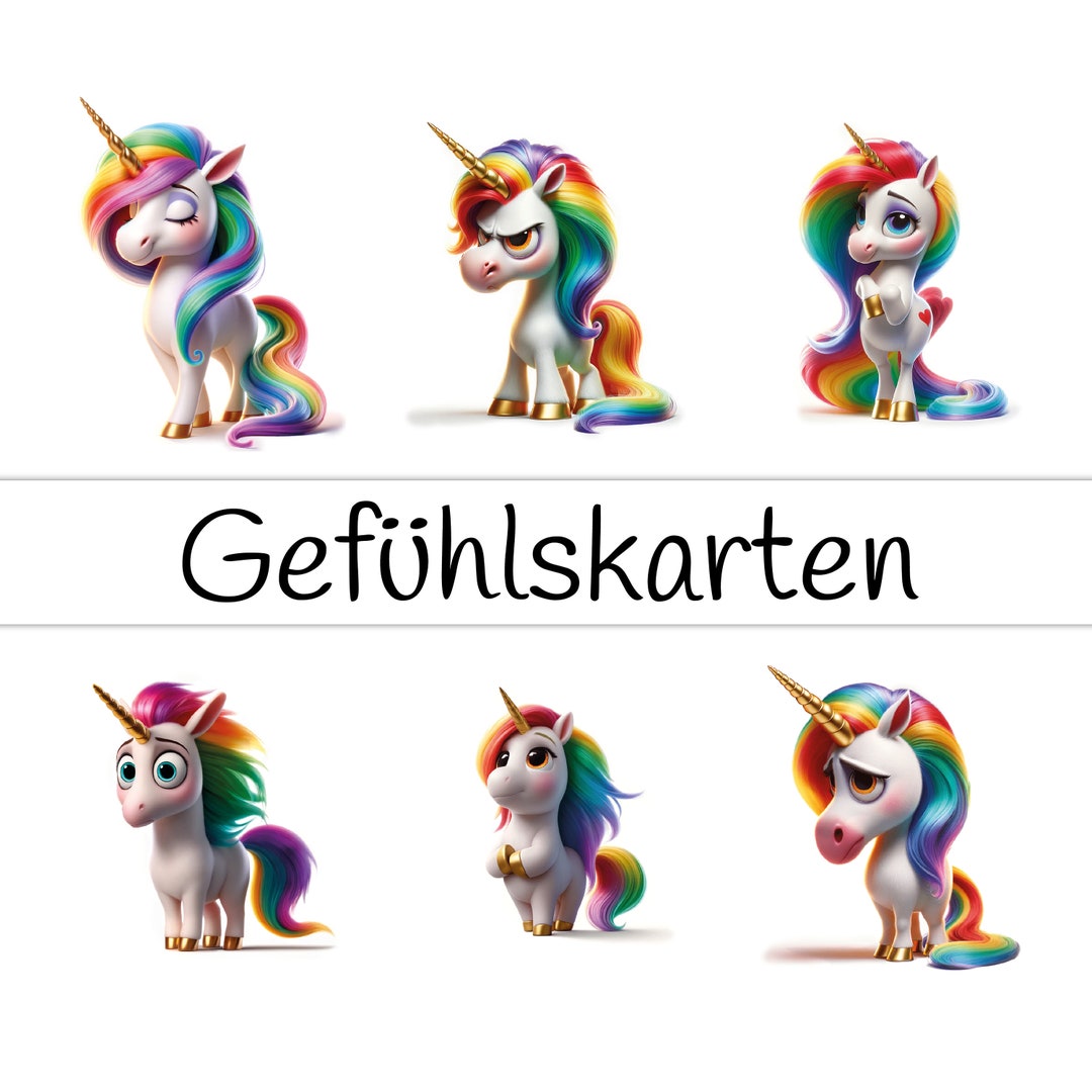 14 GERMAN | Unicorn Emotion Cards | Emotion Cards | Unicorn | Learning ...