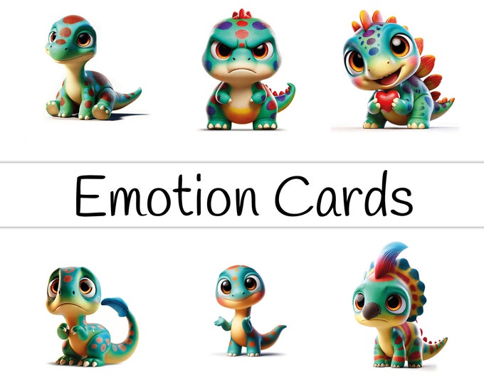 14 Dinosaur Emotion Cards | Emotion Cards | Dinosaur | Learning Cards ...