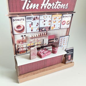 Tim Hortons Coffee Shop- DIY Scenery Miniature Craft Kit,,coffee Cup ...