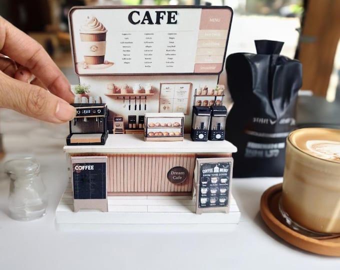 DIY Miniature Tea & Coffee Shop Kit, Miniature Tea House and Bakery ...