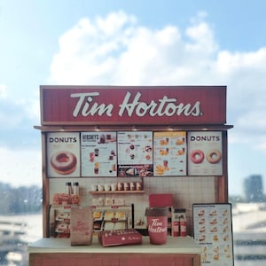 Tim Hortons Coffee Shop- DIY Scenery Miniature Craft Kit,,coffee Cup ...