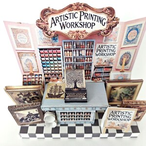 Pick Scene Vintage Art Workshop Stand, Backdrop, Diorama, Photo Frame ...