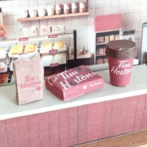 Tim Hortons Coffee Shop- DIY Scenery Miniature Craft Kit,,coffee Cup ...