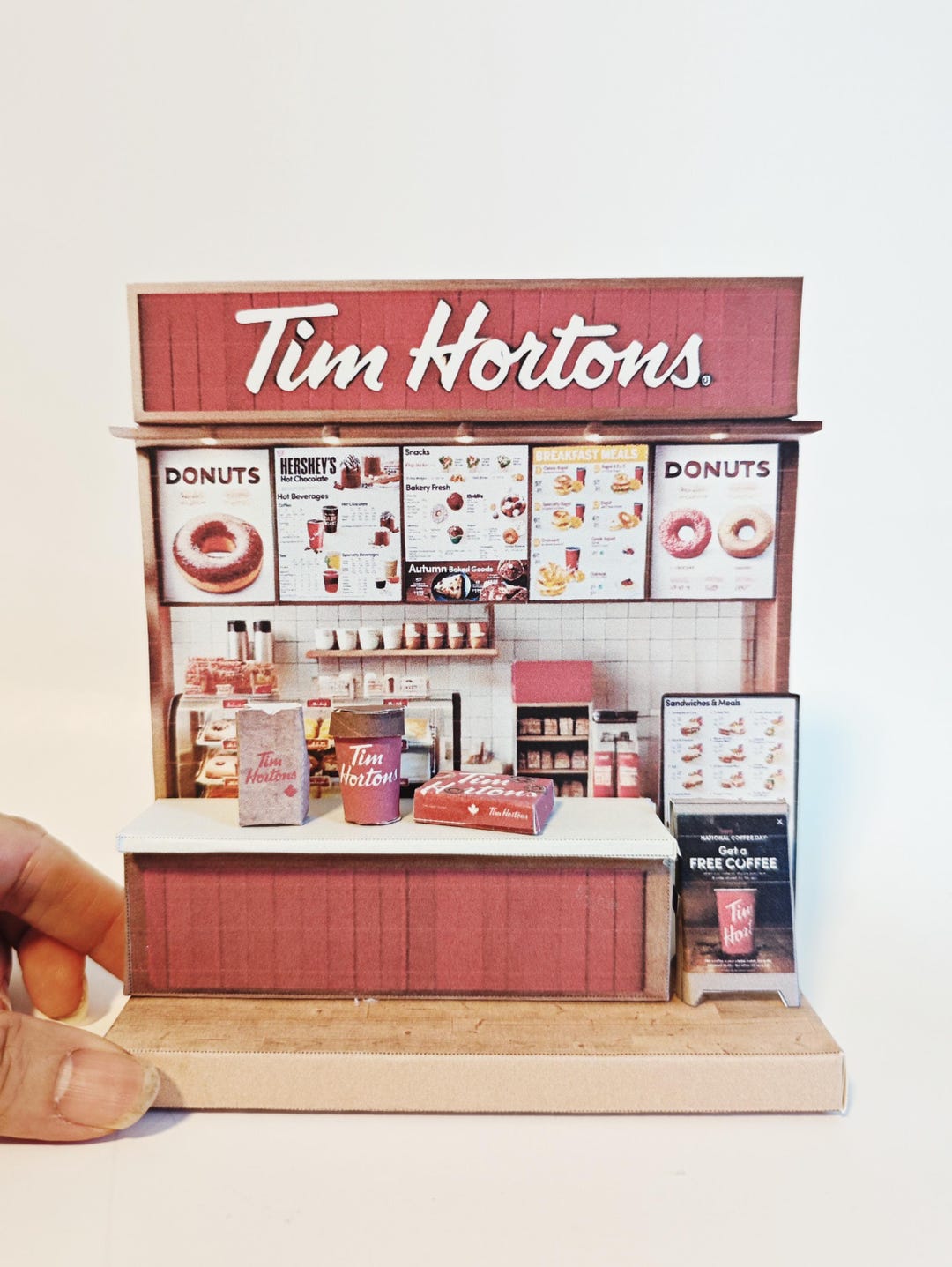 Tim Hortons Coffee Shop- DIY Scenery Miniature Craft Kit,,coffee Cup ...
