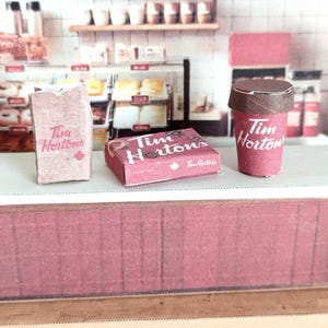 Tim Hortons Coffee Shop- DIY Scenery Miniature Craft Kit,,coffee Cup ...