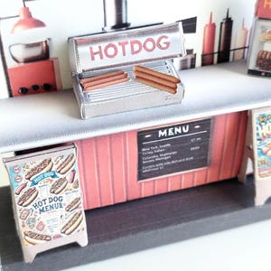 Hot Dog Counter- DIY Miniature Kit, Instant Download Template, Gift ...