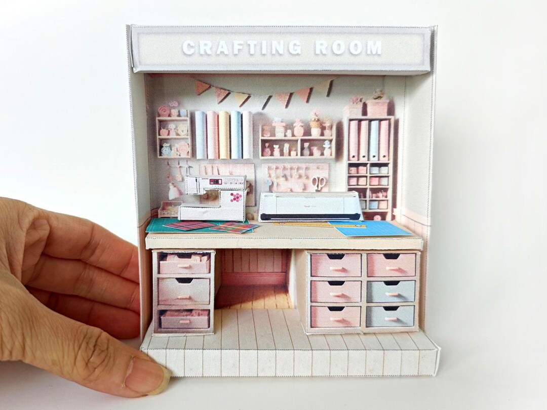 Pick Scene Pink Crafting Room -cute Room, Sewing, Paper Craft, Table ...