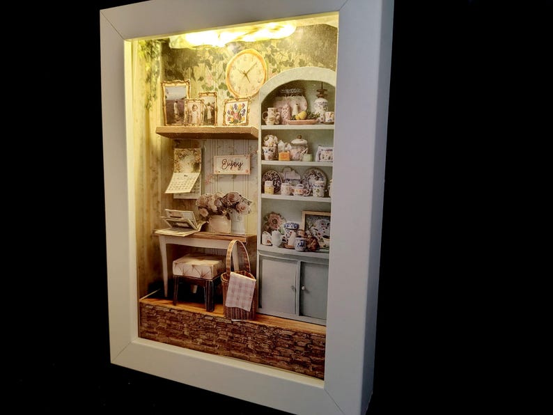 7×5” Shadow Box Flora’s Study Room — Printable Florist Study Diorama ...