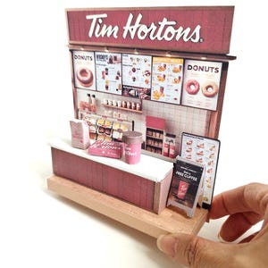 Tim Hortons Coffee Shop- DIY Scenery Miniature Craft Kit,,coffee Cup ...