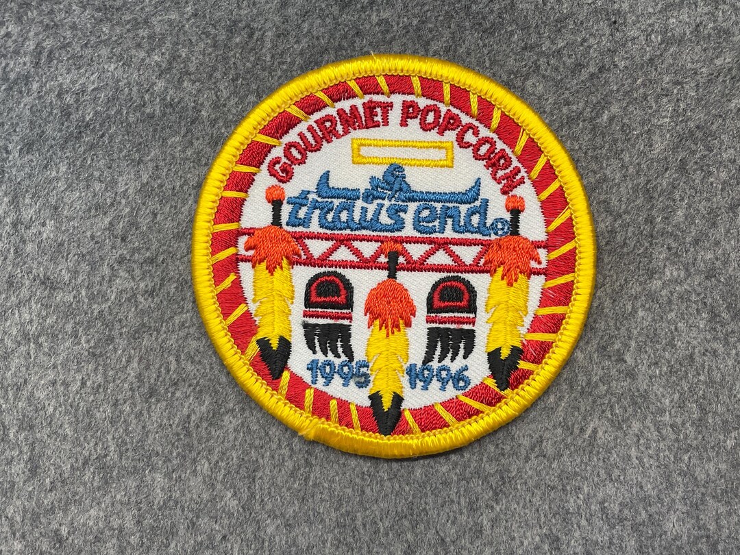 1995-1996 Trails End Gourmet Popcorn ~ Canoe & Aboriginal Feather ...