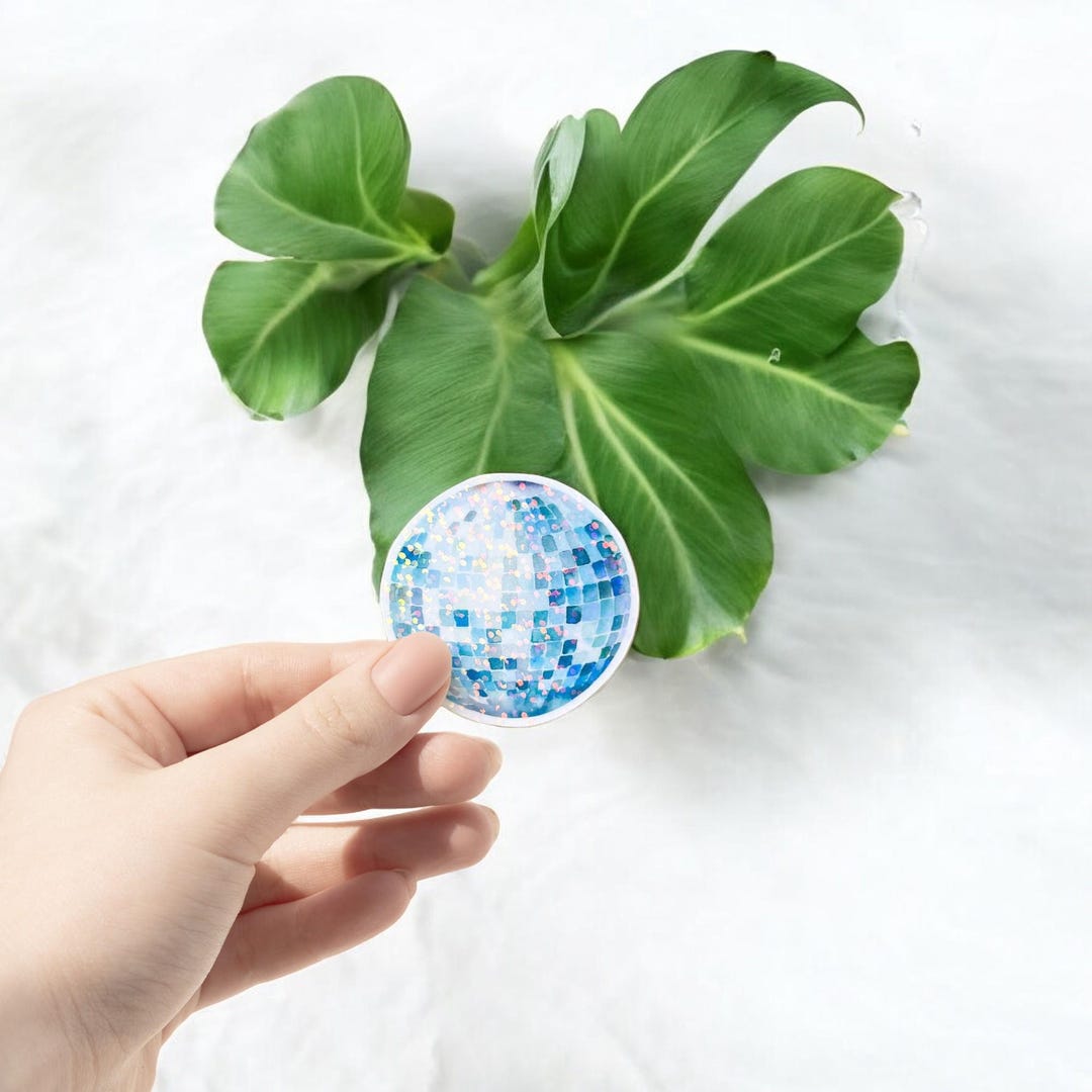 Disco Ball Sticker, Shiny Disco Sticker, Retro Circle Stickers, Fun ...