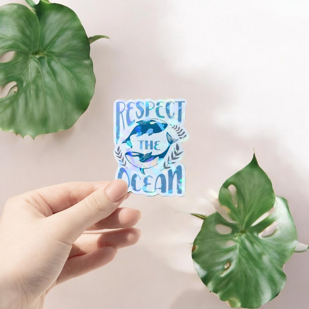 Respect the Ocean Sticker, Environmental Awareness, Water Conservation ...
