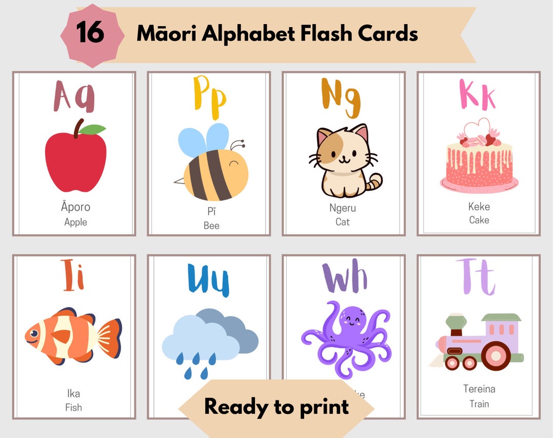 Printable Māori Alphabet Cards, Learning Resource, Classroom Resource ...