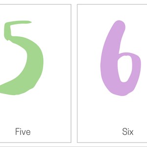 20 Printable Number Flash Cards With Extra Zeros, Cute and Simple ...