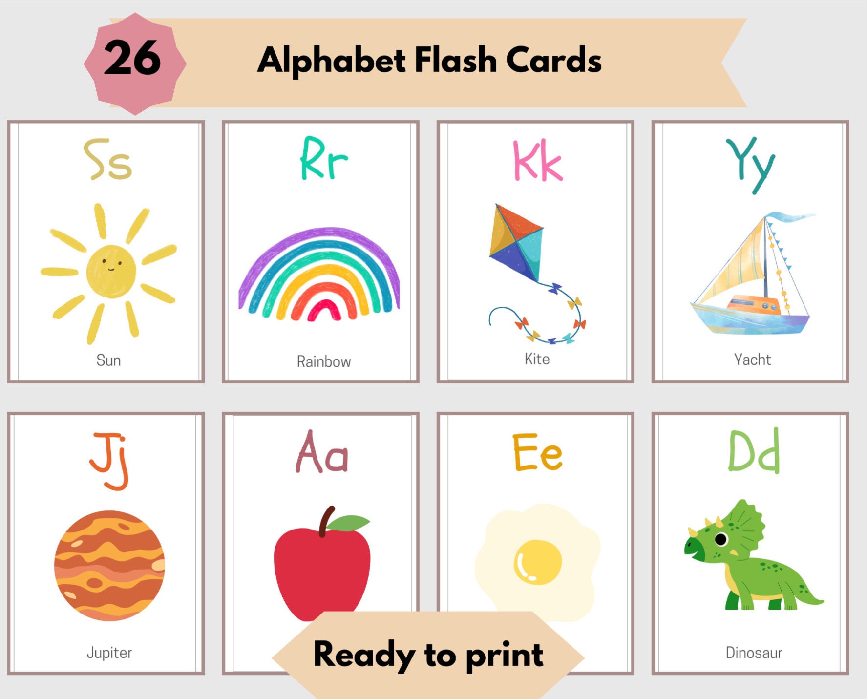 Printable Alphabet Flash Cards. Early Learning, Classroom Decorations ...