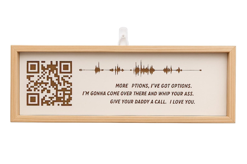 Custom Voice Message Plaque With QR Code & Soundwave | Personalized ...