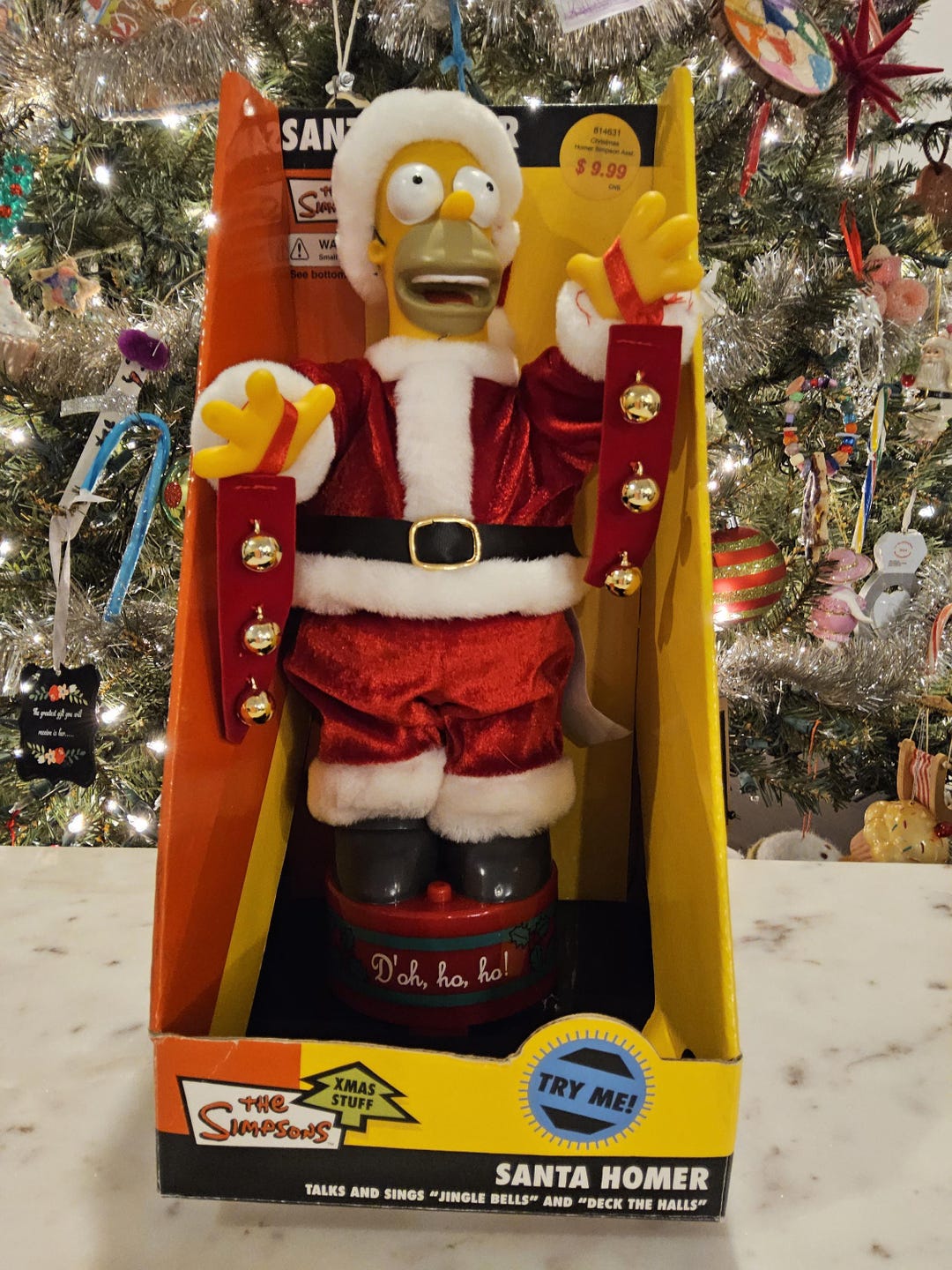 2005 Santa Homer Simpson Talks and Sings Collection Collectable Vintage ...