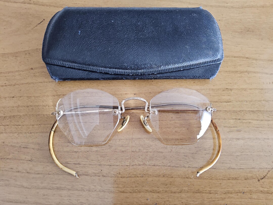 Antique Shuron Eyeglasses With Case 1/10 12K GF Collector Vintage ...