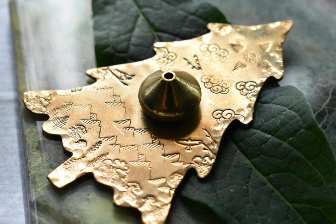 Bronze Stamped Tree MCM Incense Burner- Incense Stand Brass - Etsy