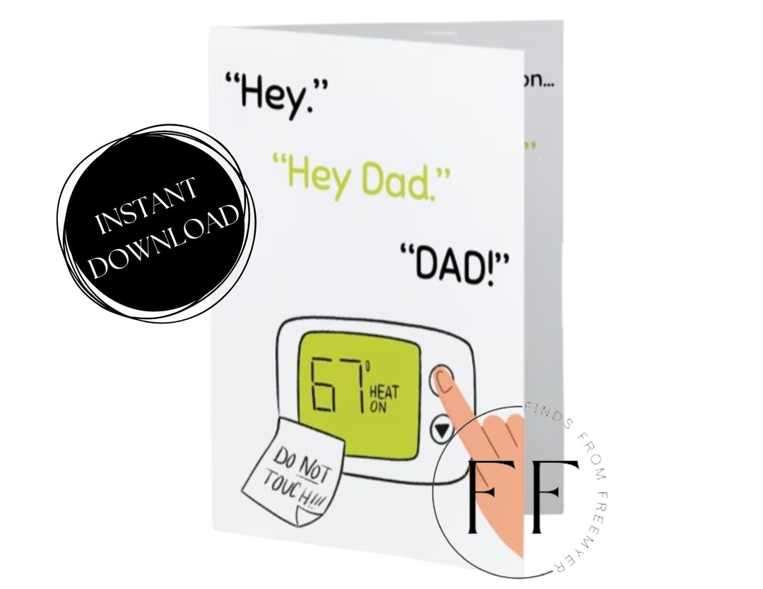 Printable Birthday Card, Funny Card for Dad, Father, Greeting Card ...