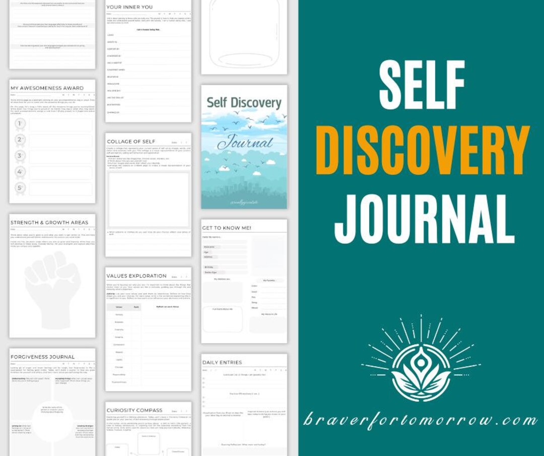 Self Discovery Journal Personal Growth Workbook, Printable Digital ...