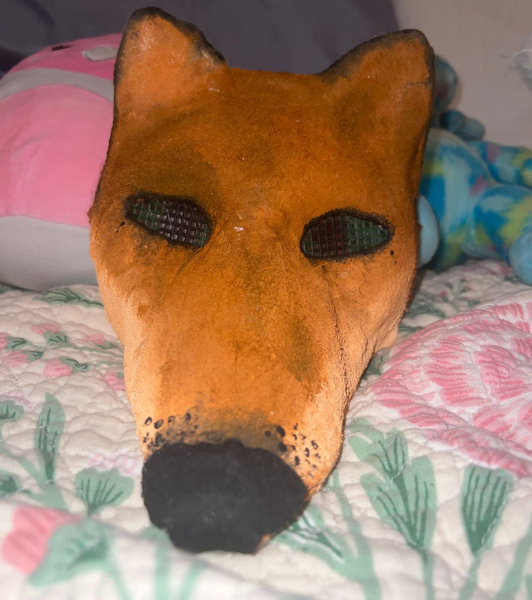 Orange and Black Detailed Cat/therian Handmade Fox Mask - Etsy