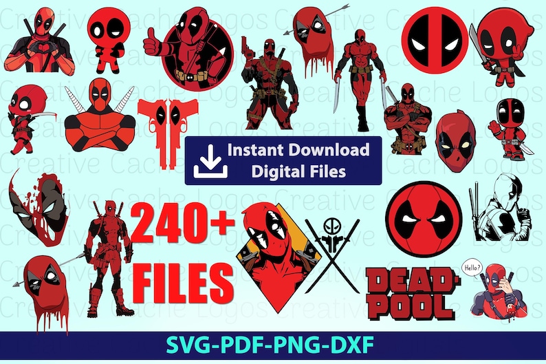 Deadpool Svg Files, Deadpool Png, Deadpool Sublimation Svg, Deadpool ...