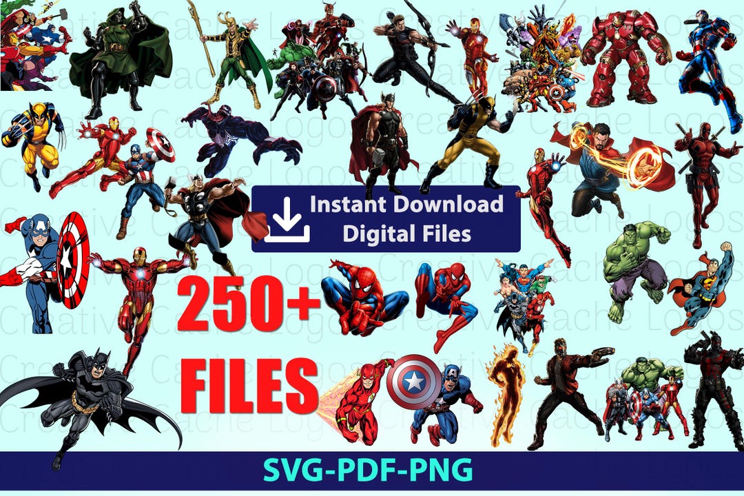 Superheros Sublimation : High-quality Sublimation Clipart, Avengers ...