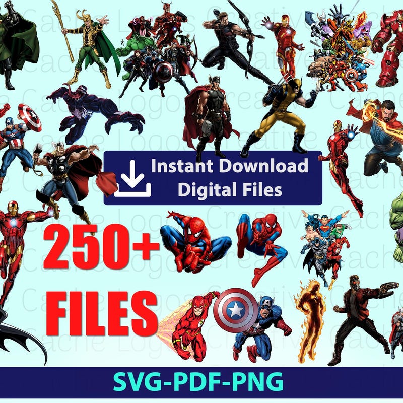 Superhero Heat Transfer - Etsy