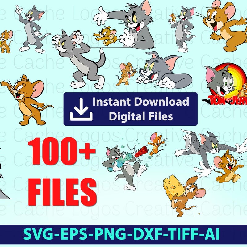 Tom and jerry svg - Etsy