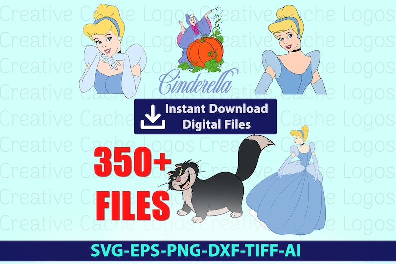 Cenicienta Svg, Cenicienta Clipart, Descarga instantánea, imprimible ...