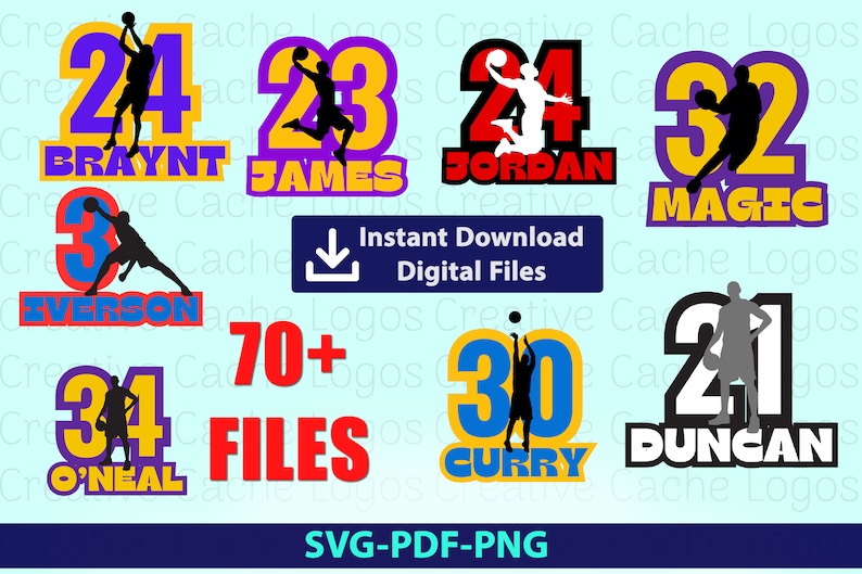 Basketball Player SVG Bundle (PDF, PNG) - Etsy