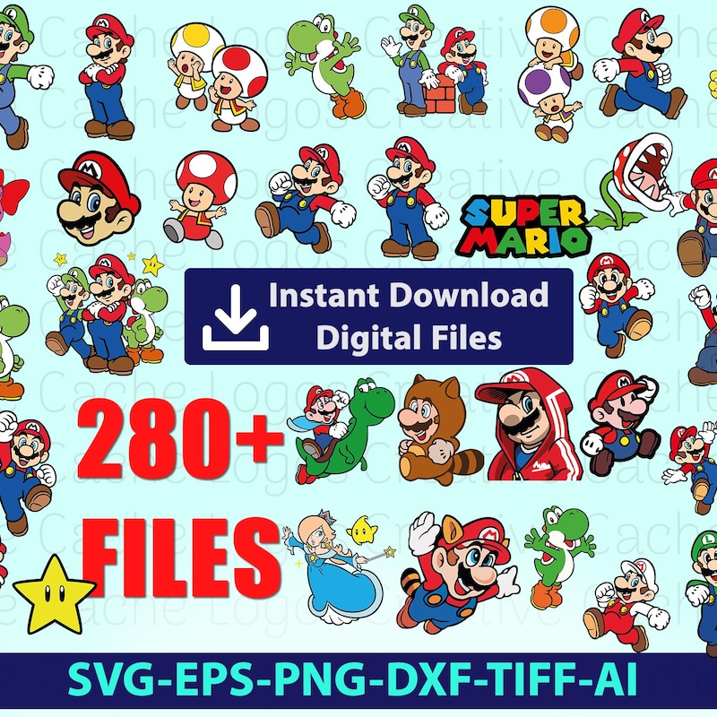 Mario Svg - Etsy