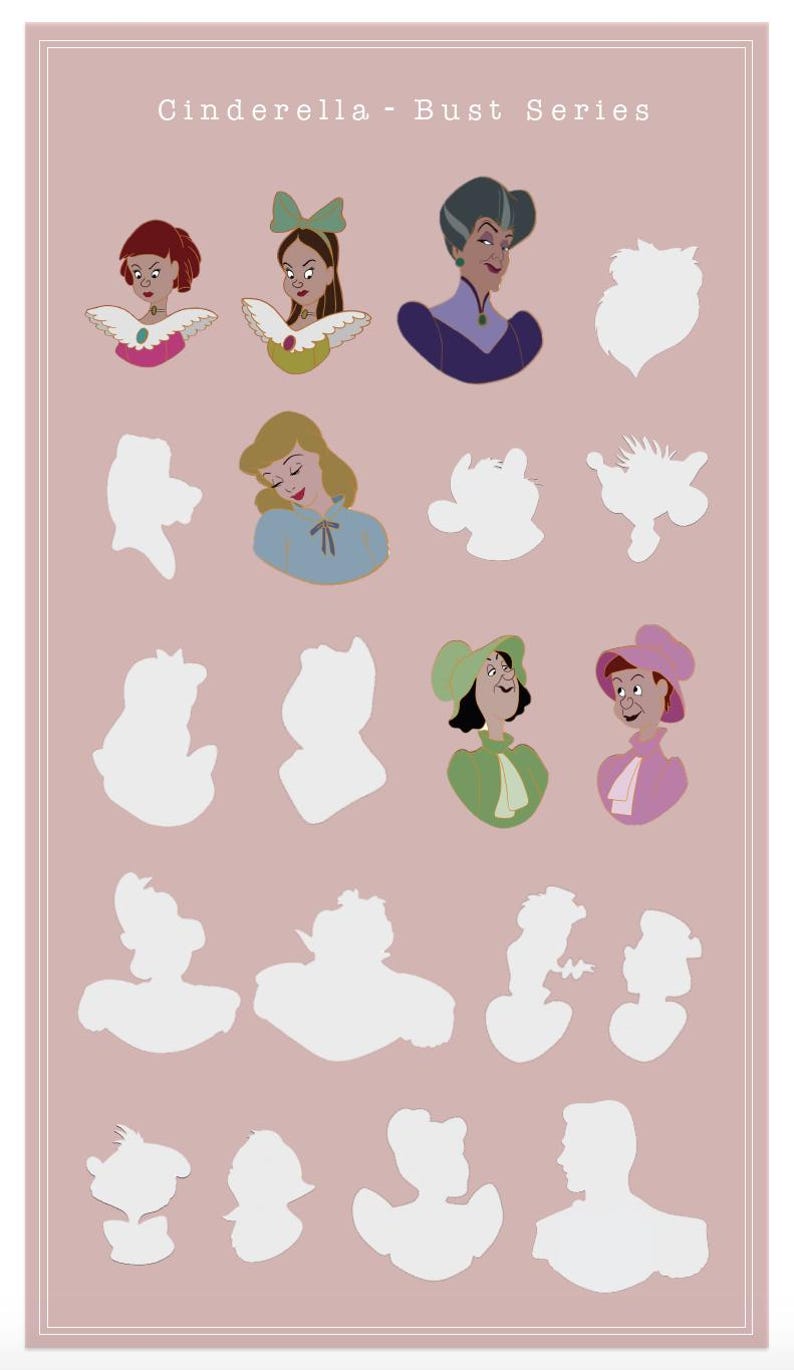 PJ CINDY - Cinderella Fantasy Bust Pin - Etsy