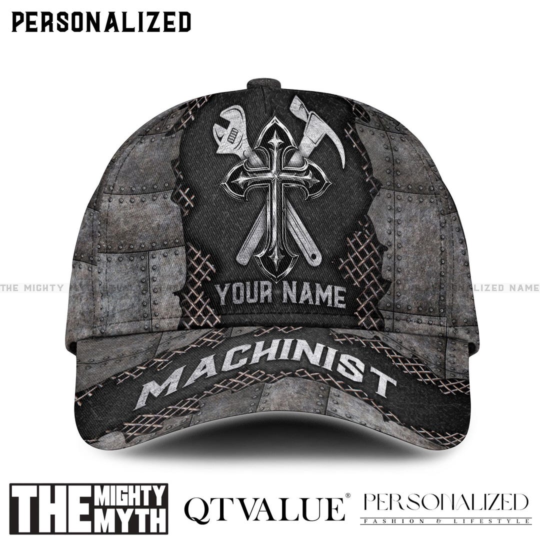 Personalized 3D Printed Machinist Cap, Custom Name Snap Back Hat ...