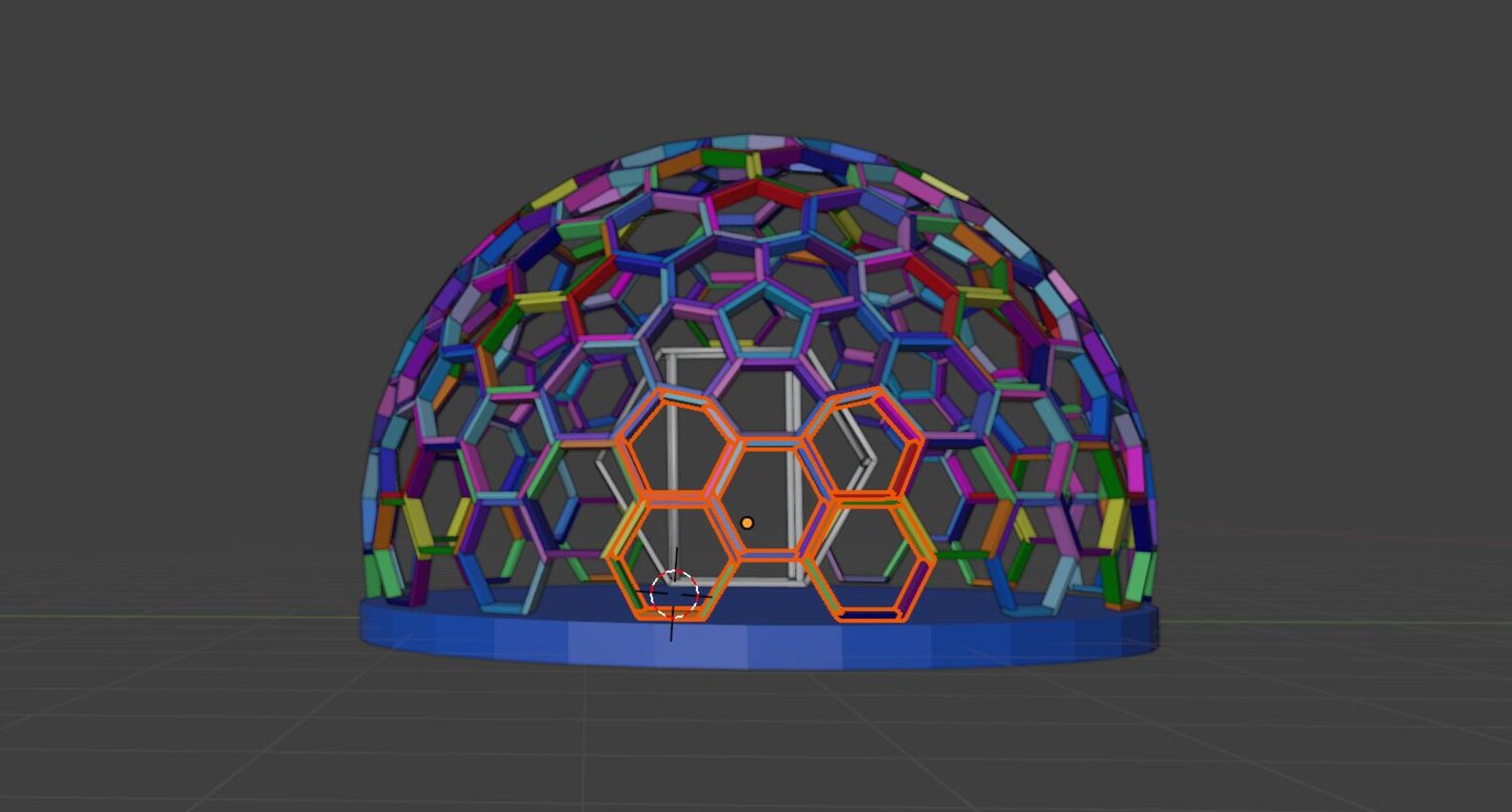 Geodesic Dome (honeycomb Pattern) 5m Diameter - Real Size 1:1 Model 3D ...