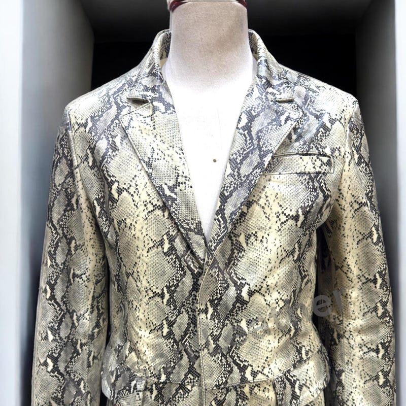 Leather Skin Python Jacket - Etsy