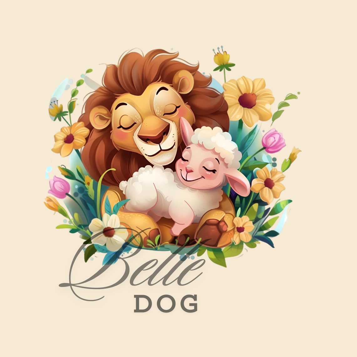 Lion and Lamb Clipart, 6 PNG Images With Transparent Backgrounds ...