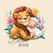 Lion and Lamb Clipart, 6 PNG Images With Transparent Backgrounds ...