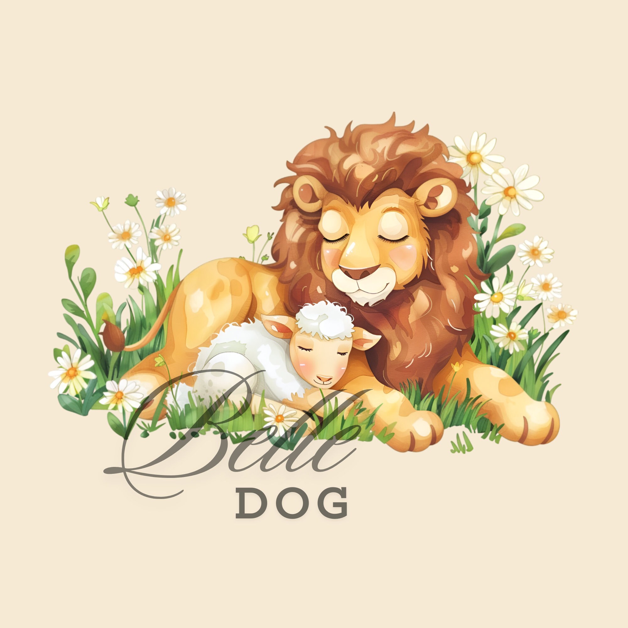 Lion and Lamb Clipart, 6 PNG Images With Transparent Backgrounds ...
