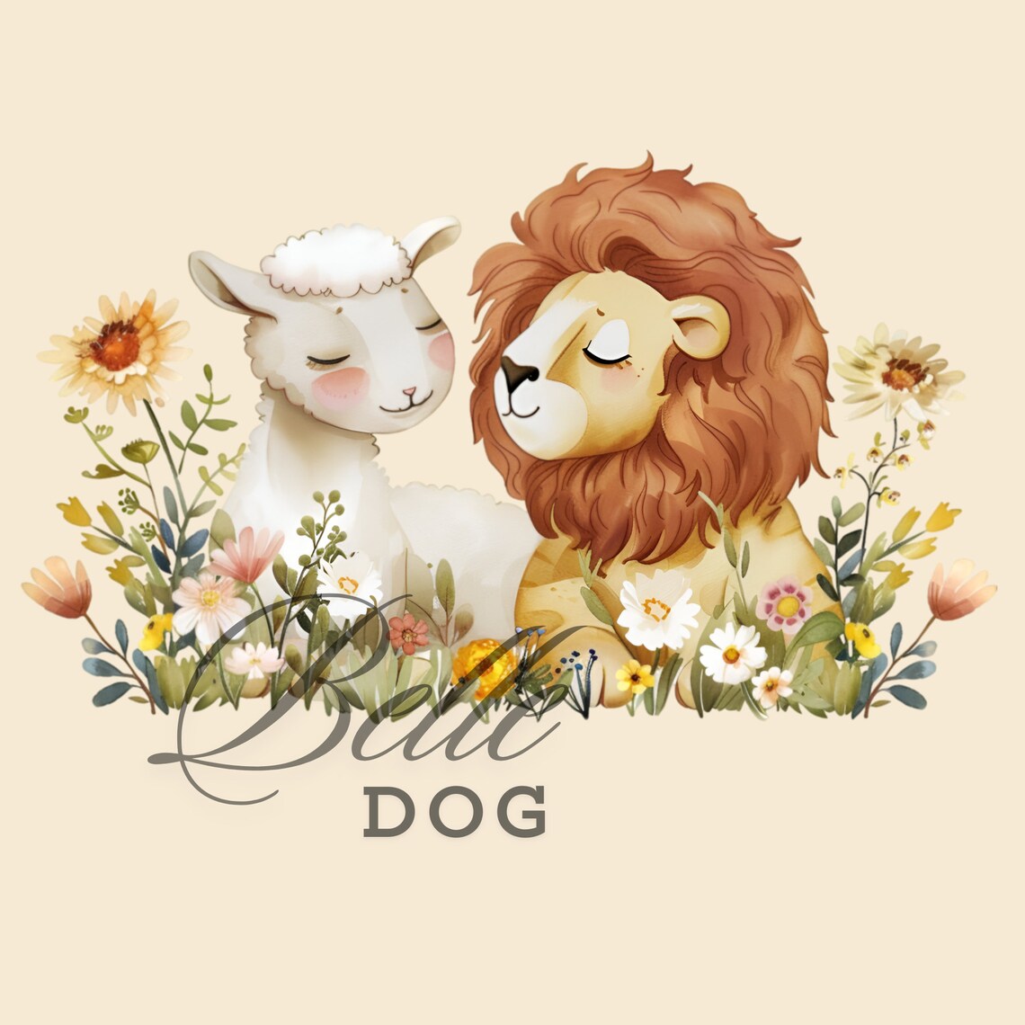 Lion and Lamb Clipart, 6 PNG Images With Transparent Backgrounds ...