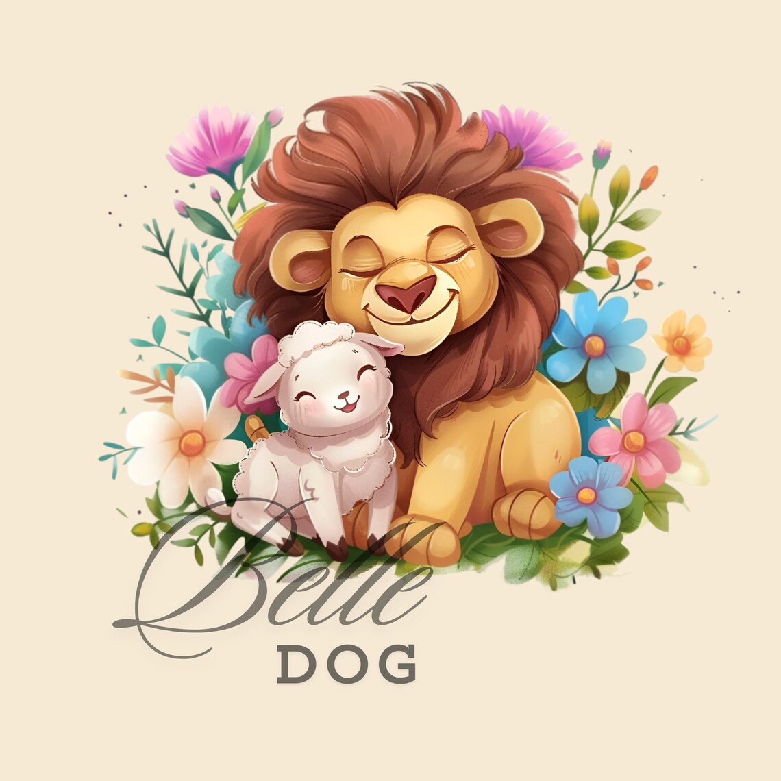 Lion and Lamb Clipart, 6 PNG Images With Transparent Backgrounds ...