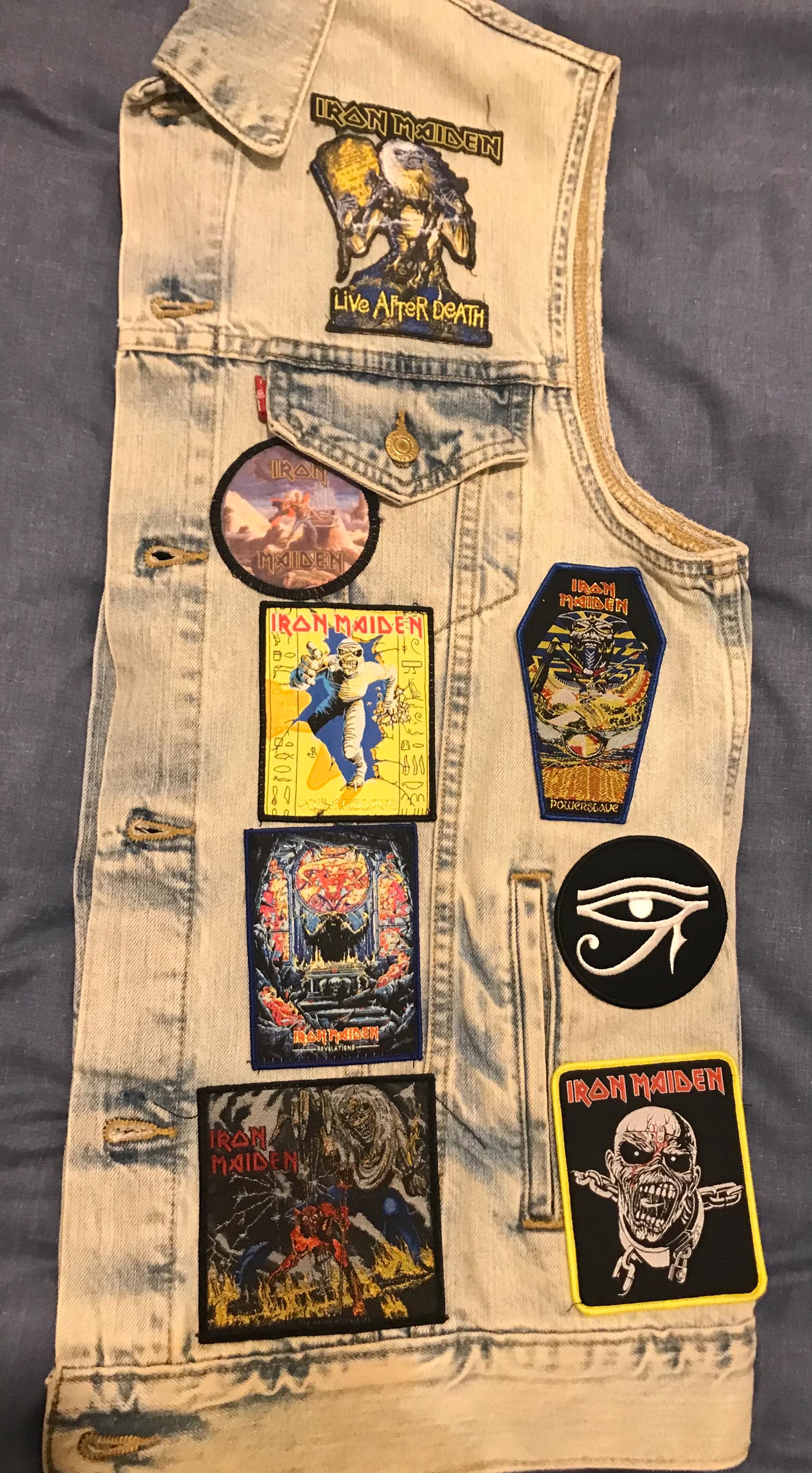 Denim Iron Maiden Powerslave Battle Vest - Etsy