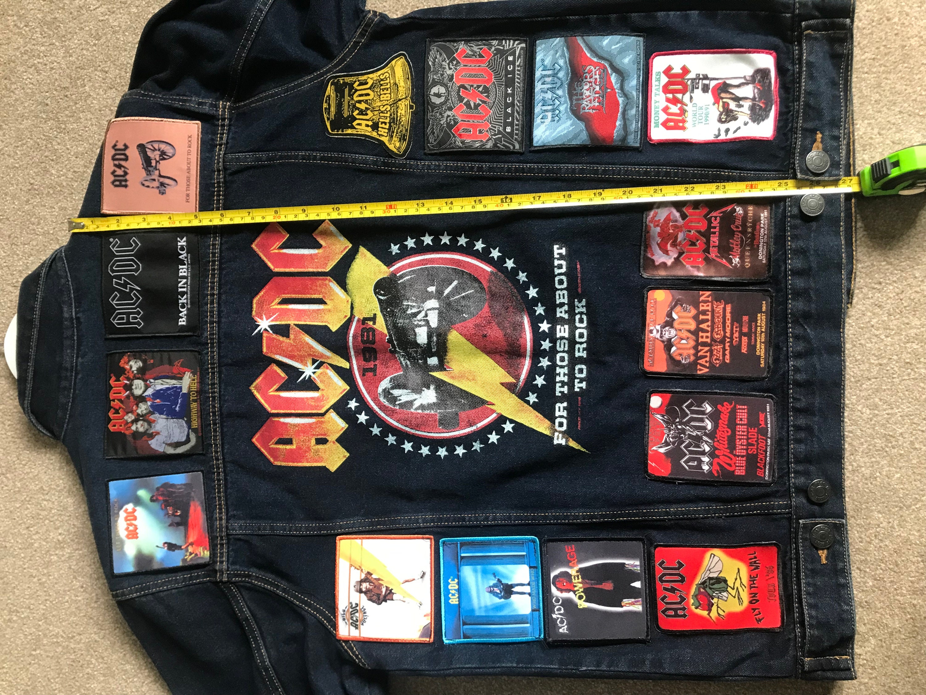 AC/DC Denim Battle Jacket - Etsy