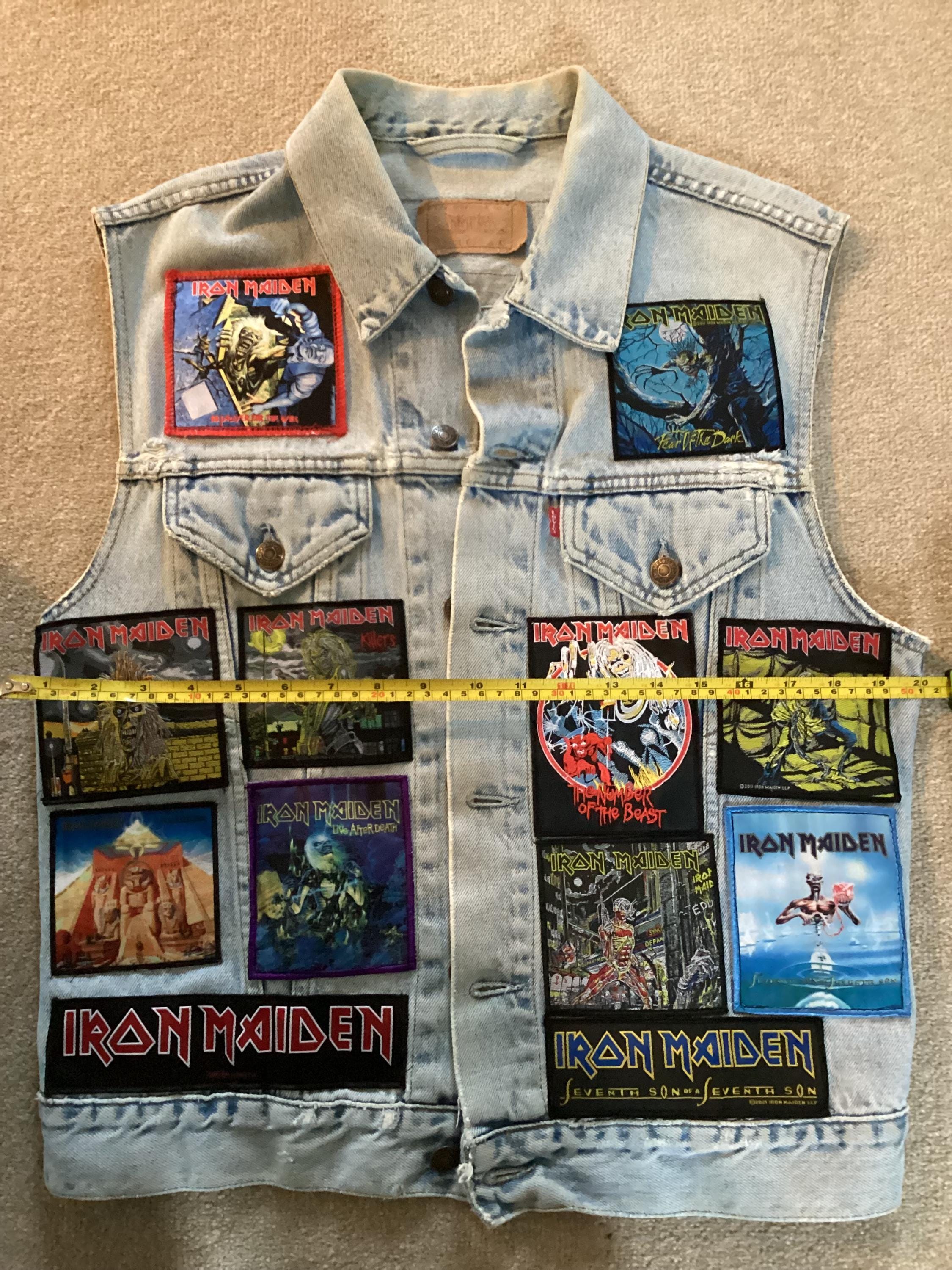 Iron Maiden Denim Battle Vest - Etsy