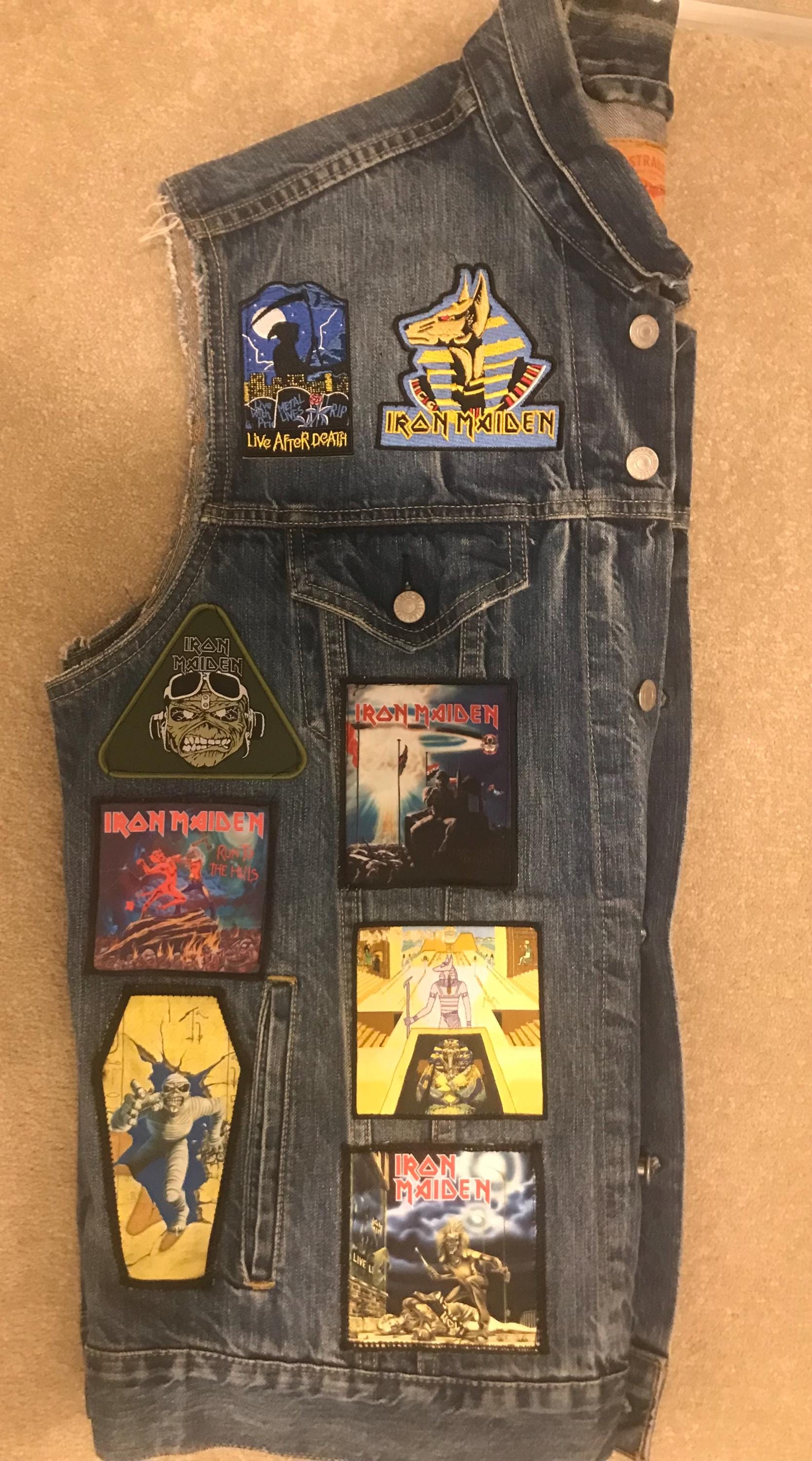 Denim Iron Maiden Powerslave Battle Vest - Etsy