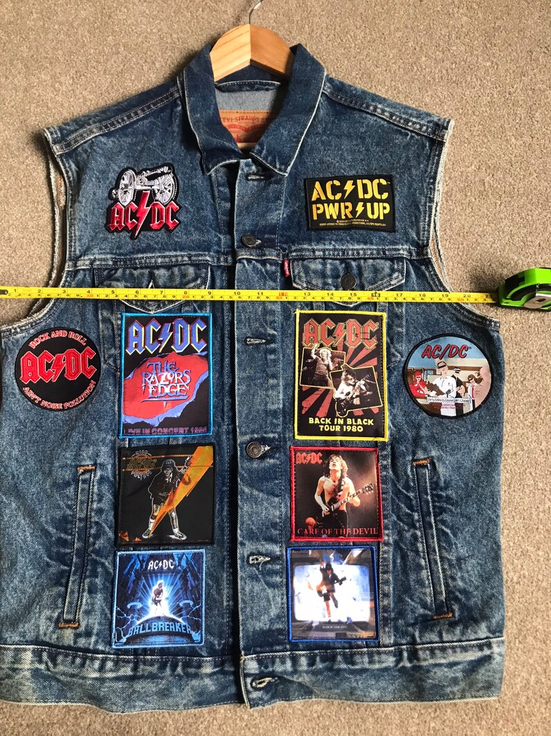 Vintage Denim ACDC Battle Jacket - Etsy