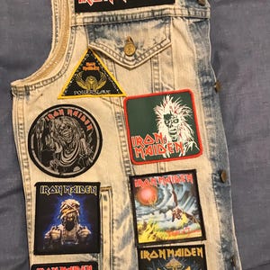 Denim Iron Maiden Powerslave Battle Vest - Etsy
